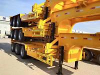 China 12.00R20 Tire Skeleton Container Semi Trailer With WABCO Or Haldex Brake System And 4/12 Twist Locks for sale