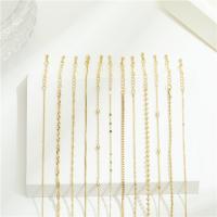 China Factory Wholesale 14k Gold Plated  Necklace Bracelet Oshaped Twist Box Chain Pendant for Diy Jewelry Accessories Making for sale