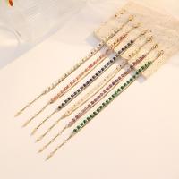 China New Bohemian Style 18K Gold Plated Stainless Steel Box Chain Beaded Bracelet Fashion Women's Jewelry Bracelets for sale