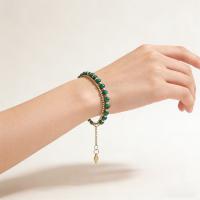 China New Bohemian Style 18K Gold Plated Stainless Steel Box Chain Beaded Bracelet Fashion Women's Jewelry Bracelets for sale