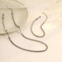 China 2024 Hot Selling Titanium Steel Necklace Bracelet Hiphop Punk Style Highend Clavicle Chain Design for Men and Women Necklace for sale