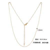 China Stainless Steel 18k Gold Plated Necklace Silver Necklace Chopin Starry Sky Clavicle Box Chain Pendant for Diy Jewelry Making for sale