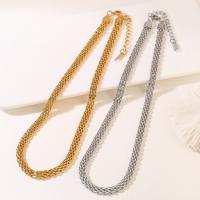 China Wholesale Fashion New Products Unique Design Snake Skin Pattern Stainless Steel Necklace PVD 14K Jewelry Necklace for sale