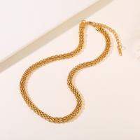 China Wholesale Fashion New Products Unique Design Snake Skin Pattern Stainless Steel Necklace PVD 14K Jewelry Necklace for sale