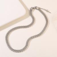 China Wholesale Fashion New Products Unique Design Snake Skin Pattern Stainless Steel Necklace PVD 14K Jewelry Necklace for sale