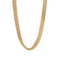 China Wholesale Fashion New Products Unique Design Snake Skin Pattern Stainless Steel Necklace PVD 14K Jewelry Necklace for sale