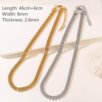 China Wholesale Fashion New Products Unique Design Snake Skin Pattern Stainless Steel Necklace PVD 14K Jewelry Necklace for sale