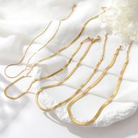 China Hot Selling Stainless Steel Chain Vacuum Plated Snake Bone Necklace  Fashionable Necklace Stackable Necklace for Men and Women for sale
