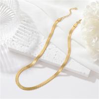China Hot Selling Stainless Steel Chain Vacuum Plated Snake Bone Necklace  Fashionable Necklace Stackable Necklace for Men and Women for sale