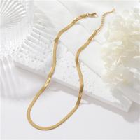China Hot Selling Stainless Steel Chain Vacuum Plated Snake Bone Necklace  Fashionable Necklace Stackable Necklace for Men and Women for sale