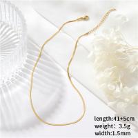 China Hot Selling Stainless Steel Chain Vacuum Plated Snake Bone Necklace  Fashionable Necklace Stackable Necklace for Men and Women for sale