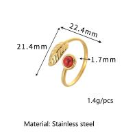 China 18k Gold Stainless Steel Turquoise Ring Understated Luxury Fashionable Versatile Open Ring Bracelet for Women for sale