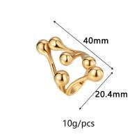 China Fashion New 18K Gold Plated Stainless Steel Open Ring With Adjustable Size and a High End Irregular Jewelry Rings for sale