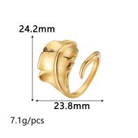 China Fashion New 18K Gold Plated Stainless Steel Open Ring With Adjustable Size and a High End Irregular Jewelry Rings for sale