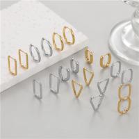 China Stainless Steel 18K PVD Plated Hoop Earrings Simple Versatile Suitable for Both Men and Women Hip Hop Style for sale