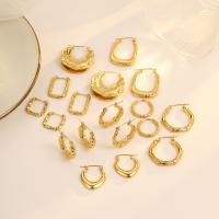 China 18K Vacuum Gold-Plated Fashion Stainless Steel Round Earring Female Geometric Earrings for sale