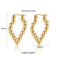 China 18K Vacuum Gold-Plated Fashion Stainless Steel Round Earring Female Geometric Earrings for sale