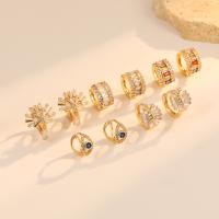 China Multi Shape 14K Gold Plated Sow Shape Evil Eye Ear Buckles Earrings Jewelries for Jewelry Earrings for sale