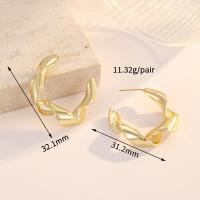 China Jiexing Fashion 18k Gold Plated Stainless Steel Earrings Petal C Shaped Irregular Folding Women's Earring Accessories for sale