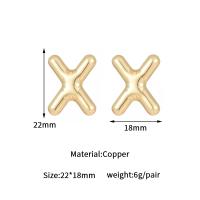 China Jiexing Hot Selling 14K Gold Plated 925 Silver Needles A-Z Studs Smooth Surface Bubbles 26 English Letter Earrings for sale