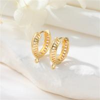 China Wholesale Fashion U Shape Geometric Ear Studs 14K Zircon Earrings DIY Hoop Earrings Women's Earrings Accessories for sale