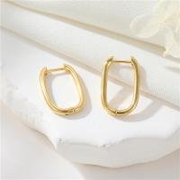 China Wholesale Fashion U Shape Geometric Ear Studs 14K Zircon Earrings DIY Hoop Earrings Women's Earrings Accessories for sale