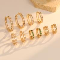 China High Quality Gold Plated Brass Earrings Colored Zircon Earrings Fashion Women's Earrings Jewelry Accessories for sale