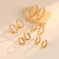 China High Quality Gold Plated Brass Earrings Colored Zircon Earrings Fashion Women's Earrings Jewelry Accessories for sale