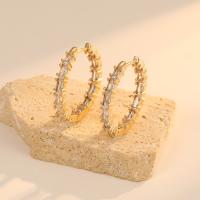 China High Quality Gold Plated Brass Earrings Colored Zircon Earrings Fashion Women's Earrings Jewelry Accessories for sale