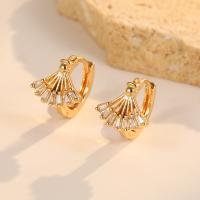 China 14K Gold Plated Brass 925 Silver Needle Hypoallergenic Women's Earrings Colorful Zircon Earrings Women's Earring Accessories for sale