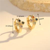 China Fashionable Gold-plated Designer Earrings Hypoallergenic Silver Pin Geometric Zircon Earrings for Women Zircon Hoop Earrings for sale