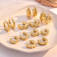 China Popular Geometry U-shaped 18K Gold Earrings Water Drop Studs Irregular Hollow Women Earring Wholesale for sale