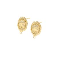 China Wholesale 14K Gold Plated Diy Earring Accessories Portrait Women's Earrings With Rings  Jewelry Findings for sale