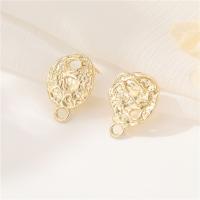 China Wholesale 14K Gold Plated Diy Earring Accessories Portrait Women's Earrings With Rings  Jewelry Findings for sale