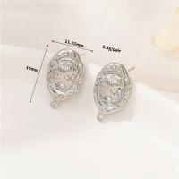 China Wholesale 14K Gold Plated Diy Earring Accessories Portrait Women's Earrings With Rings  Jewelry Findings for sale
