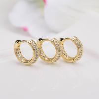 China Wholesale Customized Gold Plated Earrings Accessories Zircon Women's Earrings Jewelry Accessories Round Earrings for sale