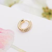 China Wholesale Customized Gold Plated Earrings Accessories Zircon Women's Earrings Jewelry Accessories Round Earrings for sale