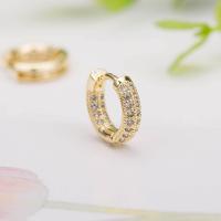 China Wholesale Customized Gold Plated Earrings Accessories Zircon Women's Earrings Jewelry Accessories Round Earrings for sale