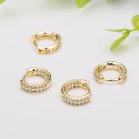 China Wholesale Customized Gold Plated Earrings Accessories Zircon Women's Earrings Jewelry Accessories Round Earrings for sale