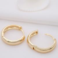 China Jewelry Findings Wholesale Simple Design Round Shape 14K Gold Plated Thick Initial Huggie Hoop Earrings for sale