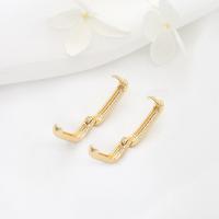 China Simple Deign Brass 14K Gold Plated Rectangle Shape Hoop Earrings Jewelry DIY for sale