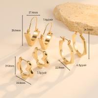 China Fashion Light Luxury Earring for Women Pentagonal Geometric  Shaped  Ear Hooks French Retro Gold Plated Earrings Wholesale for sale