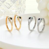 China Wholesale Jewelry Lovely Trendy Hoop Earring Fashion Snake Shape Round Design Hoop Loop Earrings for Women for sale