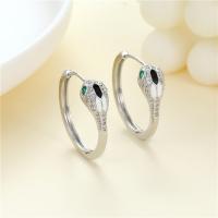 China Wholesale Jewelry Lovely Trendy Hoop Earring Fashion Snake Shape Round Design Hoop Loop Earrings for Women for sale