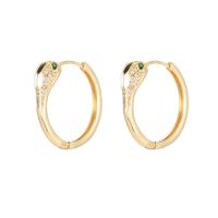 China Wholesale Jewelry Lovely Trendy Hoop Earring Fashion Snake Shape Round Design Hoop Loop Earrings for Women for sale