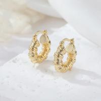 China High Fashion Womens Jewellery Chunky 14K Gold Textured Hoop Earrings for Women Girls for sale