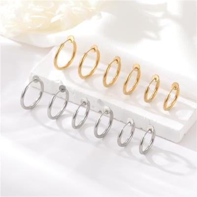 China Wholesale Fashion Gold Plated Stainless Steel Spring Ear Clips No Piercings Required Premium Look Suitable for Both Men Women for sale