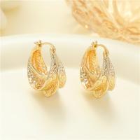 China Jiexing Trendy Hoop Earring 14K Gold Plated Fashion Texture Shape Daily Design Hoop Loop Earrings for Women Girls for sale