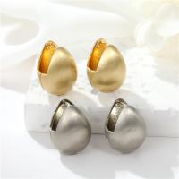 China Korean Style Fashion Design Brushed Effect Hoop Earrings High Quality Gold Silver Plating for Women for sale