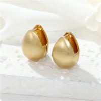 China Korean Style Fashion Design Brushed Effect Hoop Earrings High Quality Gold Silver Plating for Women for sale